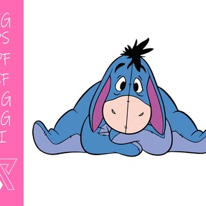 Eeyore Layered SVG Cricut Cut File Silhouette Vector Artwork Instant ...