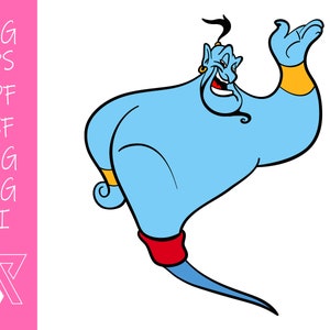 Genie Aladdin Layered SVG Cricut Cut File Silhouette Vector Artwork ...