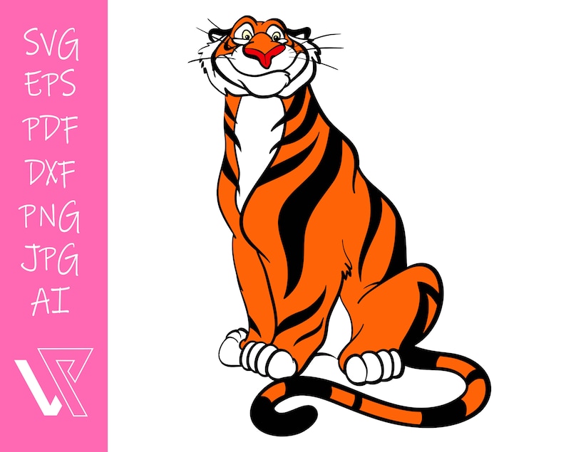 Rajah Tiger Aladdin Layered SVG Cricut Cut File Silhouette Vector ...