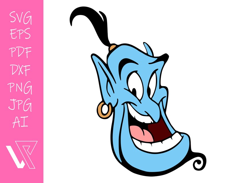 Genie Aladdin Layered SVG Cricut Cut File Silhouette Vector Artwork ...