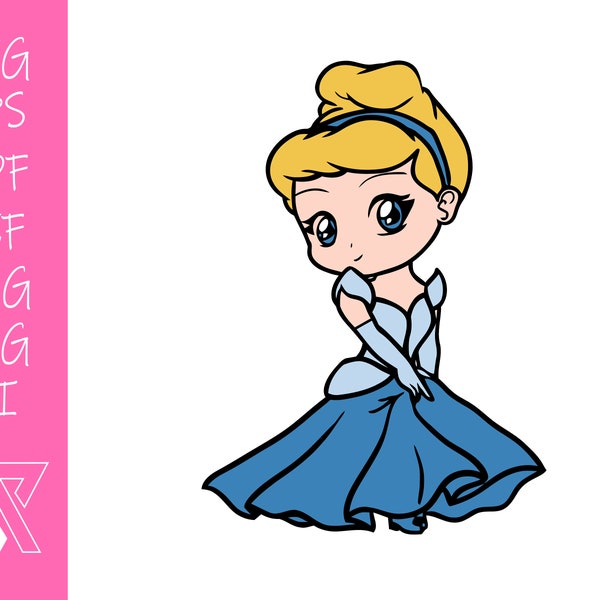 Cinderella Vector - Etsy