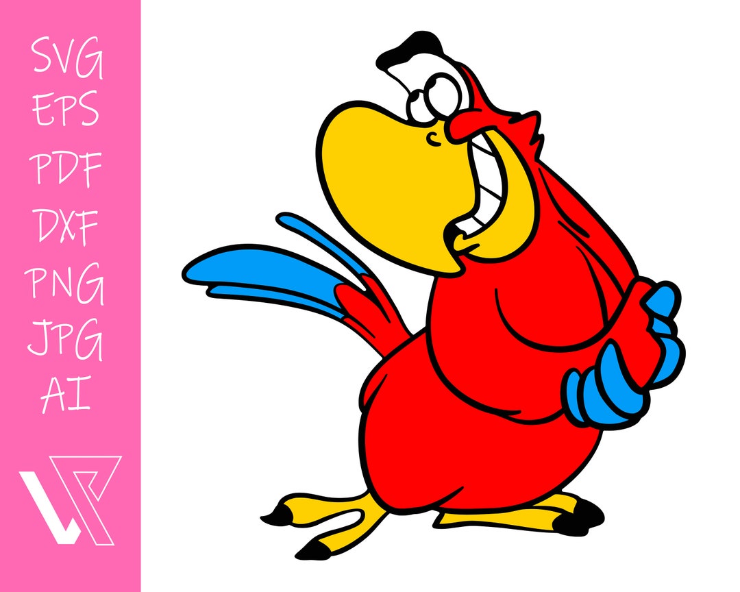 Iago Parrot Aladdin Layered SVG Cricut Cut File Silhouette Vector ...