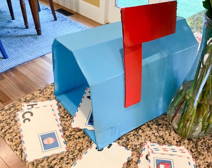 Alphabet Mail, Postcard Stamp Shapes, Matching Stamp and Envelope, Post ...