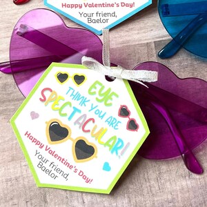 Personalized Spectacular Sunglasses Valentine's Day Tag, Valentine Gift ...