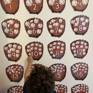 Baseball Numbers Wall Decor, Baseball Theme Number Wall, Classroom ...
