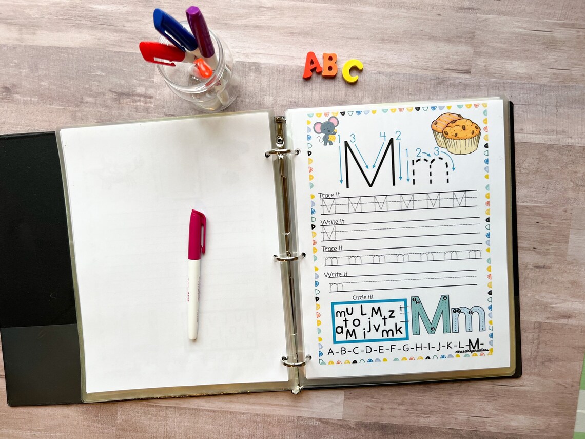 Alphabet Numbers Tracing Printable Preschool Pre-writing - Etsy