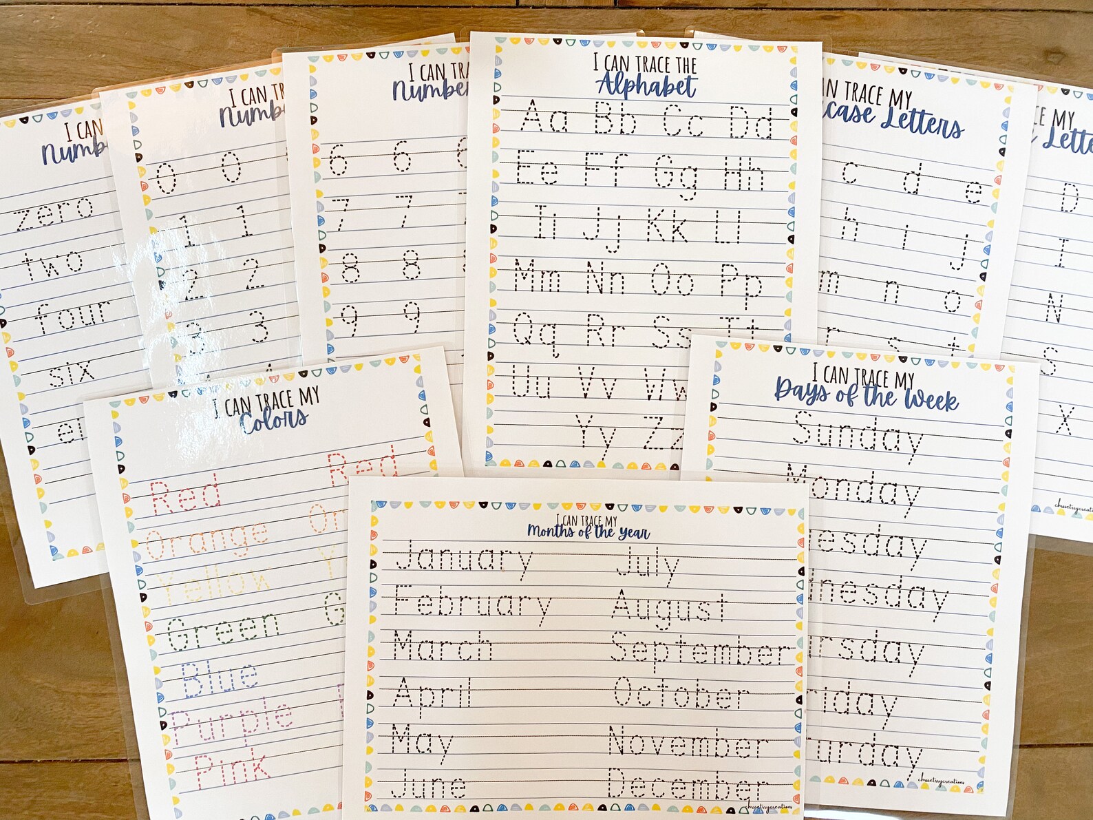 Preschool Tracing Bundle Tracing Numbers Alphabet Tracing - Etsy