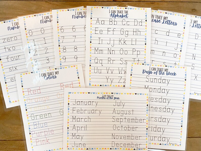 Preschool Tracing Bundle Tracing Numbers Alphabet Tracing - Etsy