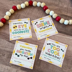 Shine Bright Sunglasses Valentine's Day Tag, Valentine Label, Valentine ...