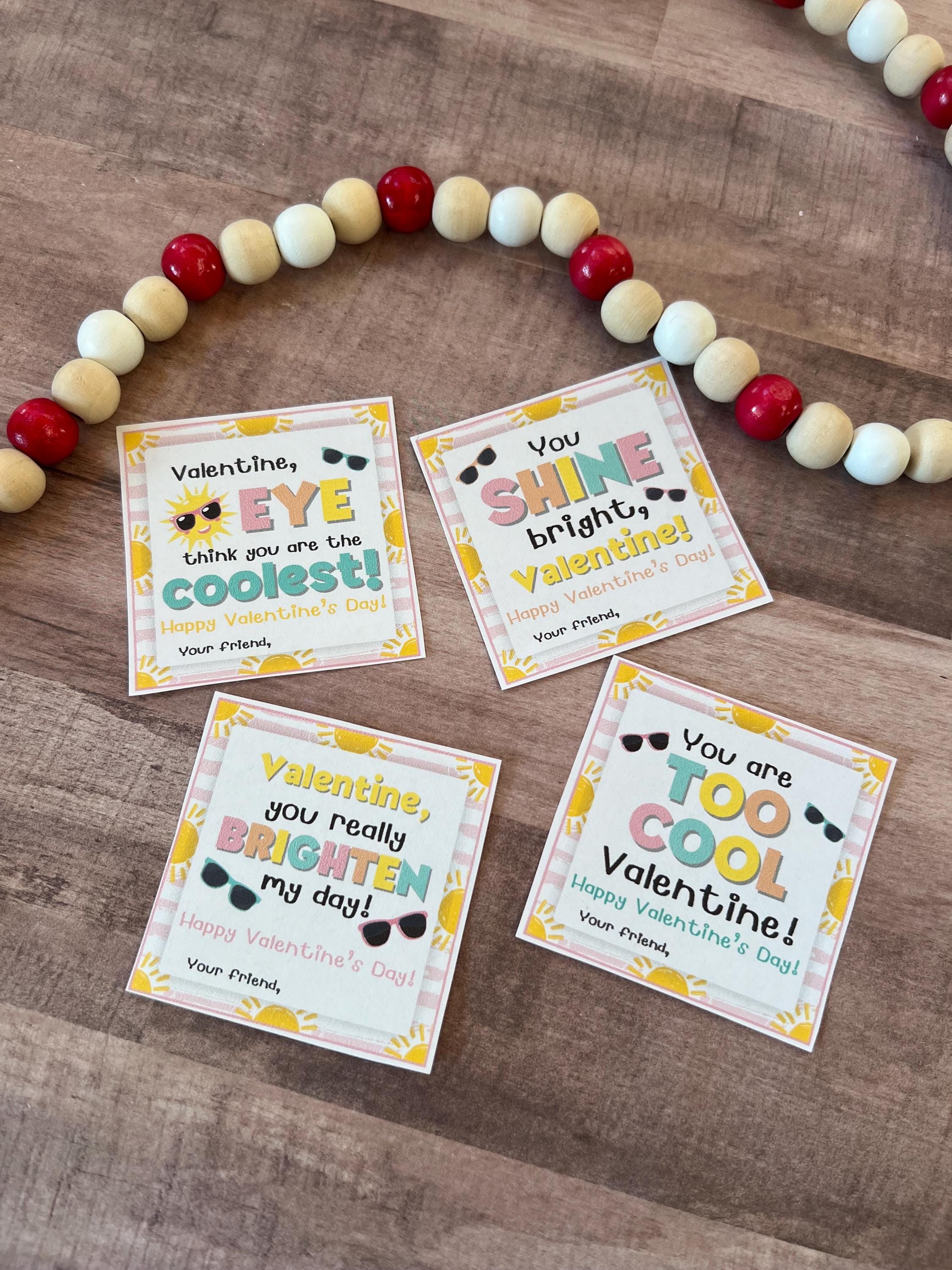 Shine Bright Sunglasses Valentine's Day Tag, Valentine Label, Valentine ...