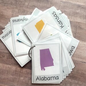 U.S. States, Printable Flashcards. United States, State Cards, U.S ...