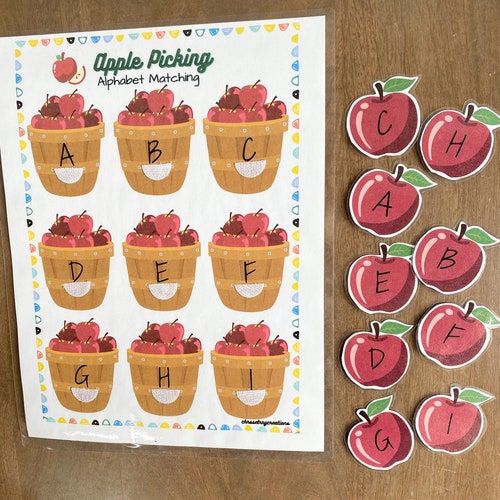Alphabet Apple Picking Fall Busy Binder Printable Preschool - Etsy