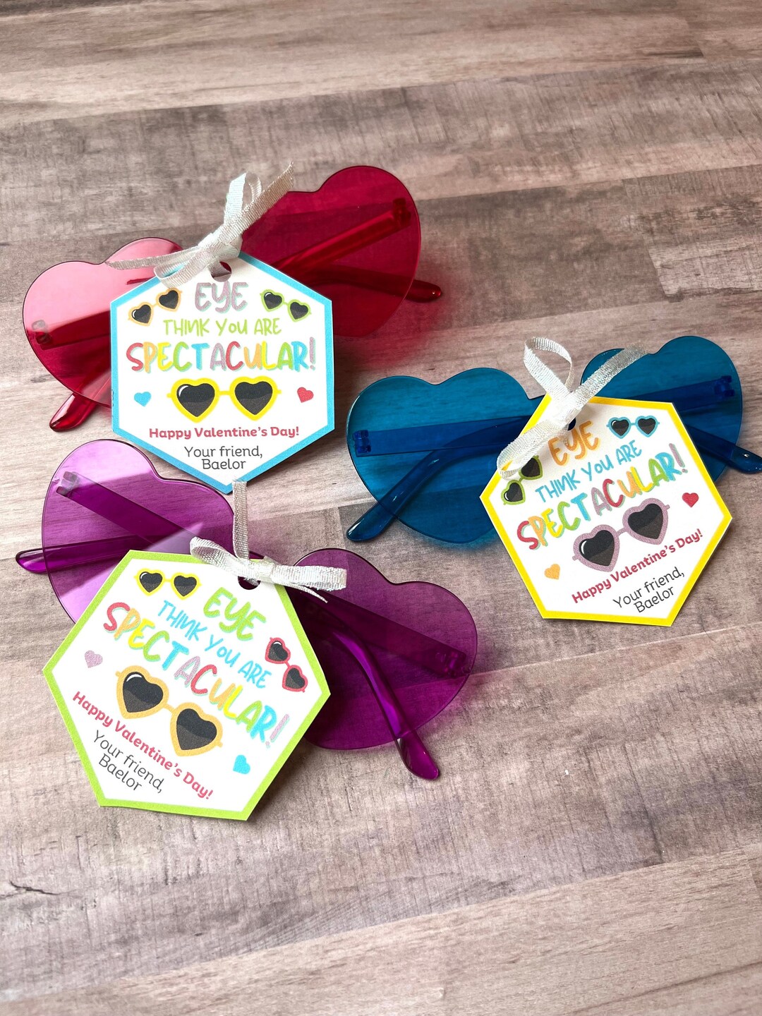 Personalized Spectacular Sunglasses Valentine's Day Tag, Valentine Gift ...