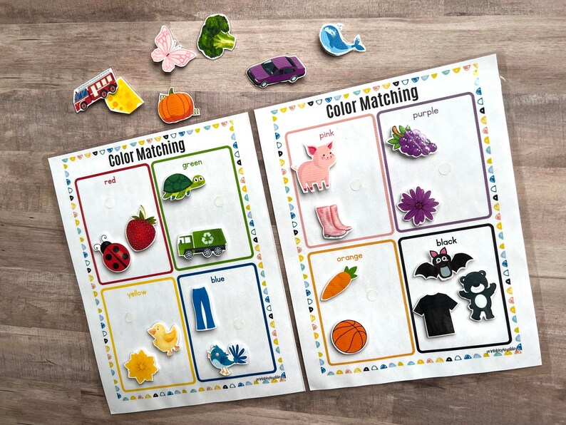 Color Sorting Printable Learning Colors Worksheets Toddler - Etsy