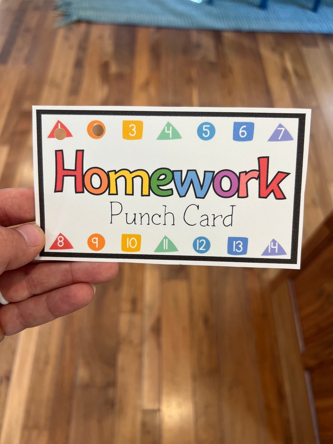 Homework Punch Card, Homework Reward Tracker, Classroom Incentive ...