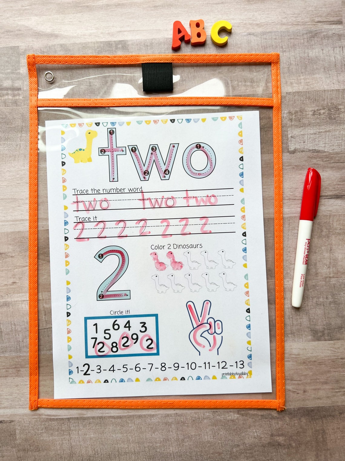Alphabet Numbers Tracing Printable, Preschool Pre-writing Activity ...