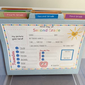 Personalized School Year Memory Tote, Customized Preschool- 12th Grade ...