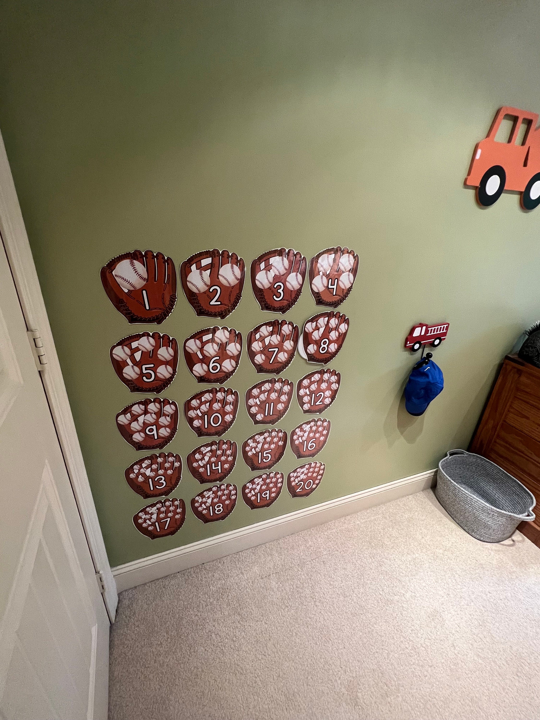 Baseball Numbers Wall Decor, Baseball Theme Number Wall, Classroom ...
