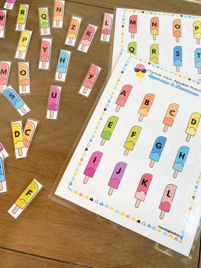 Alphabet Match Uppercase and Lowercase Letters Alphabet - Etsy
