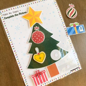 Shape Matching Activity, Christmas Shape Sorting, Holiday Learning ...