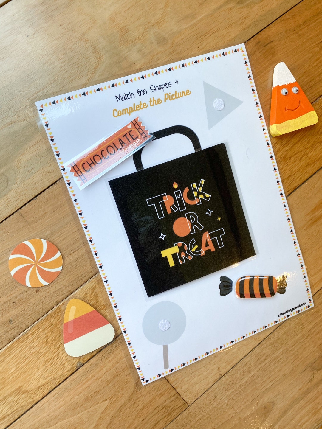 Halloween Shape Matching Worksheet, Preschool Activity (digital ...