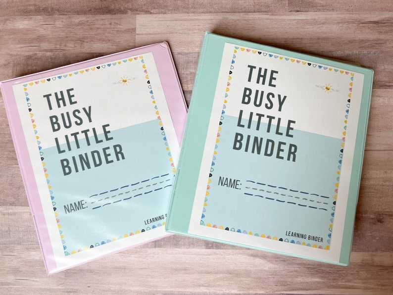 Preschool Learning Binder Kindergarten Activity Binder Home - Etsy