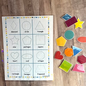 Shape Sorting Activity Printable, Matching Shapes Worksheets, Learning ...