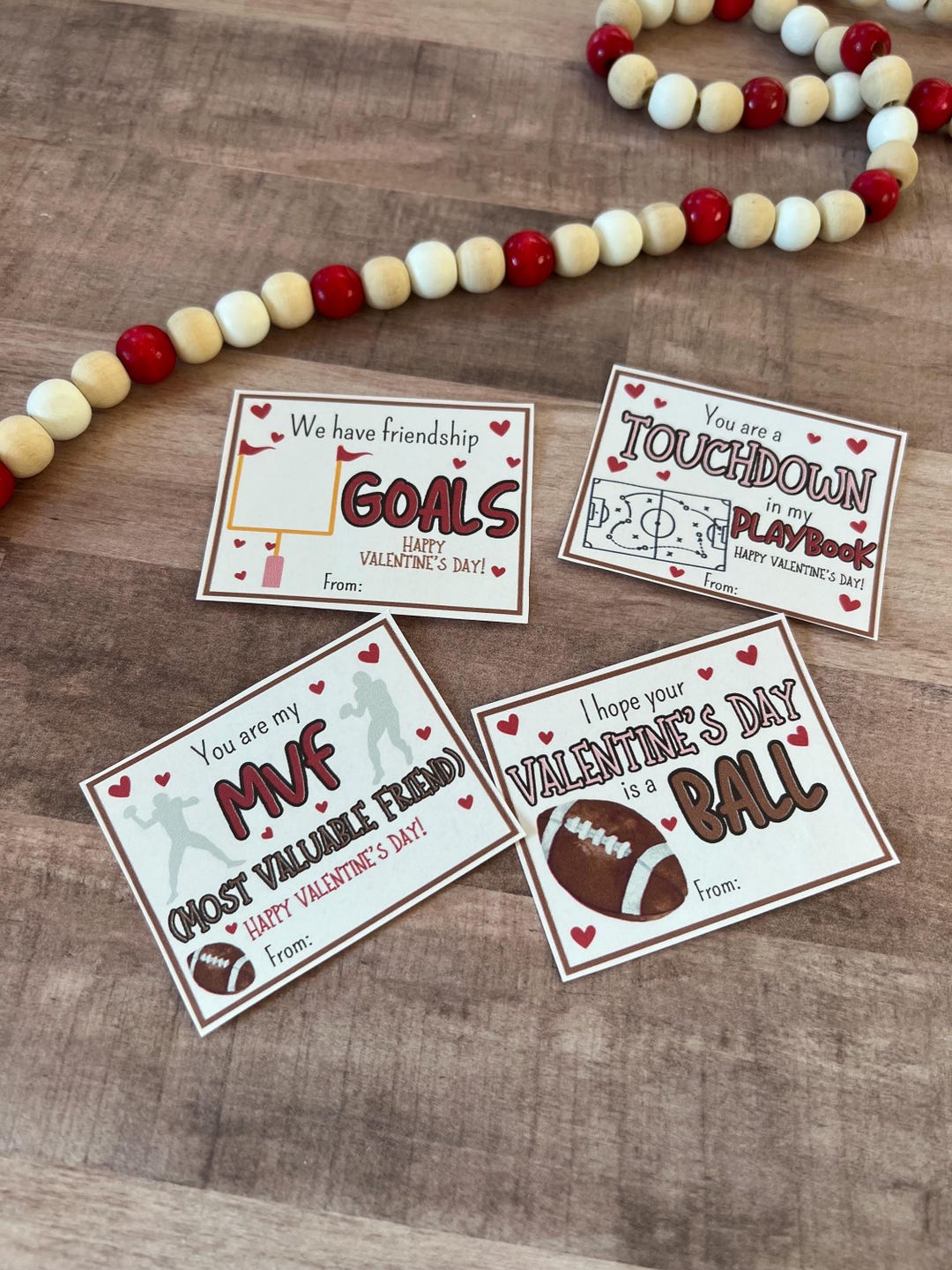 Football Valentine's Day Tag, Football Valentine's Day Printable ...