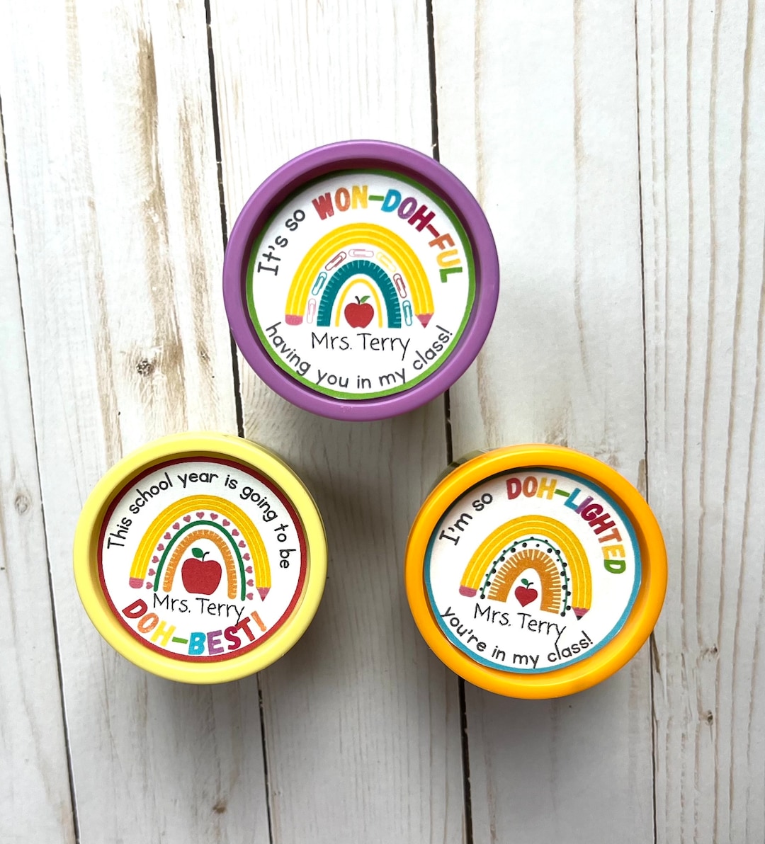 Personalized Back to School Play-doh Tag, Play Dough Class Gift Label ...