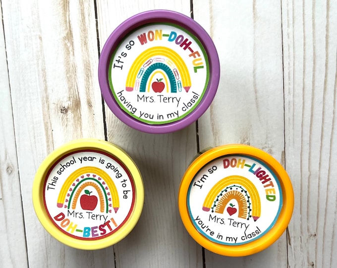Custom Back to School Personalized Play Dough Gift, First Day of School ...