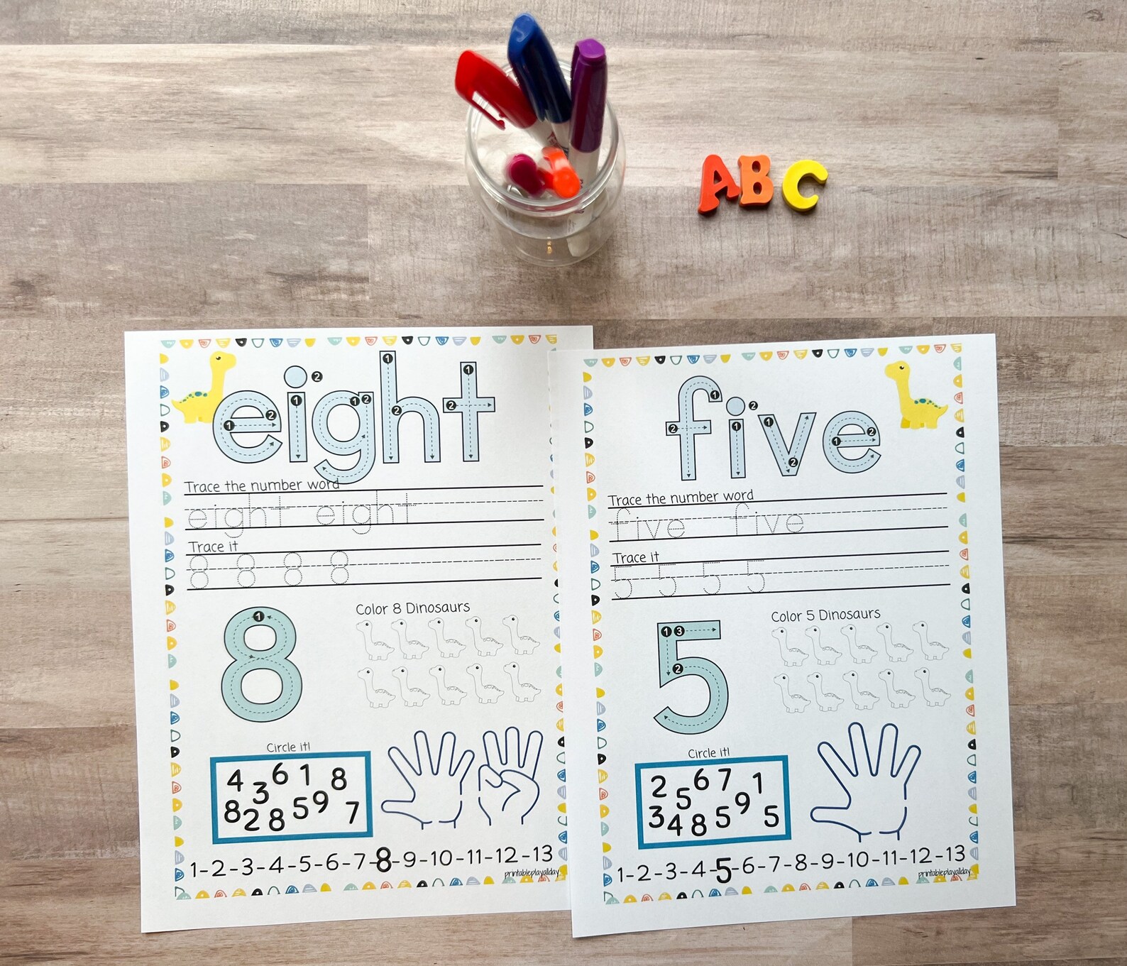 Alphabet Numbers Tracing Printable Preschool Pre-writing - Etsy