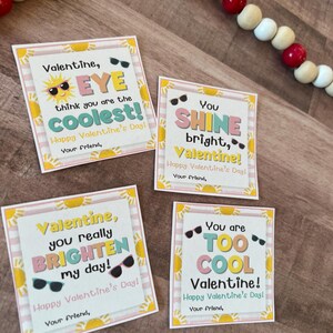 Shine Bright Sunglasses Valentine's Day Tag, Valentine Label, Valentine ...