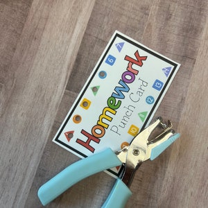 Homework Punch Card, Homework Reward Tracker, Classroom Incentive ...