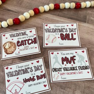 Baseball Valentine's Day Gift Tag, Baseball Valentine Printable, School ...
