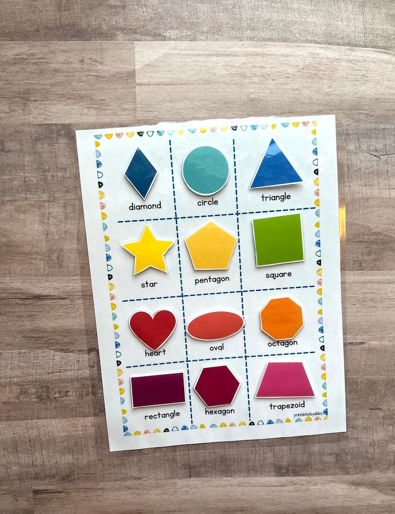 Shape Sorting Activity Printable Matching Shapes Worksheets - Etsy