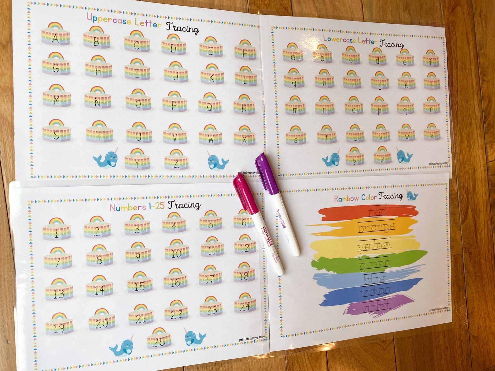 Rainbow Theme Preschool Learning Binder Pre-k Busy Binder - Etsy