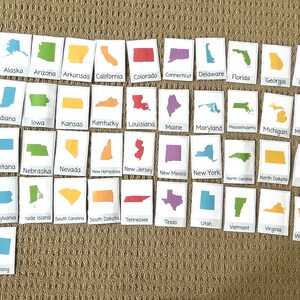 U.S. States, Printable Flashcards. United States, State Cards, U.S ...