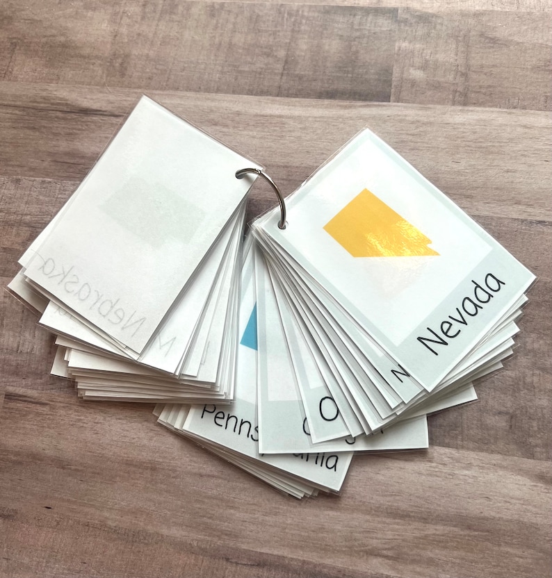 U.S. States, Printable Flashcards. United States, State Cards, U.S ...