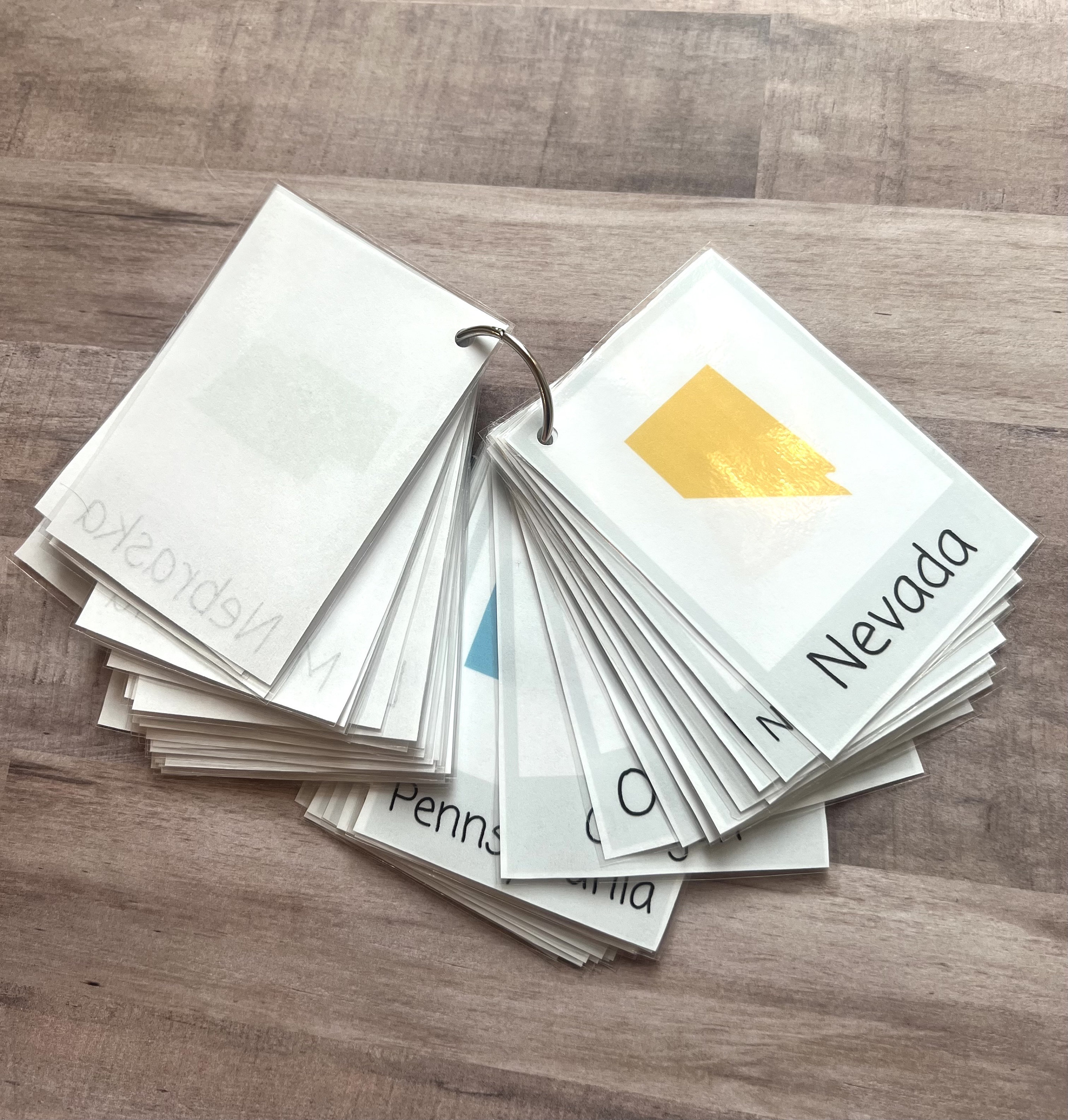 U.S. States, Printable Flashcards. United States, State Cards, U.S ...