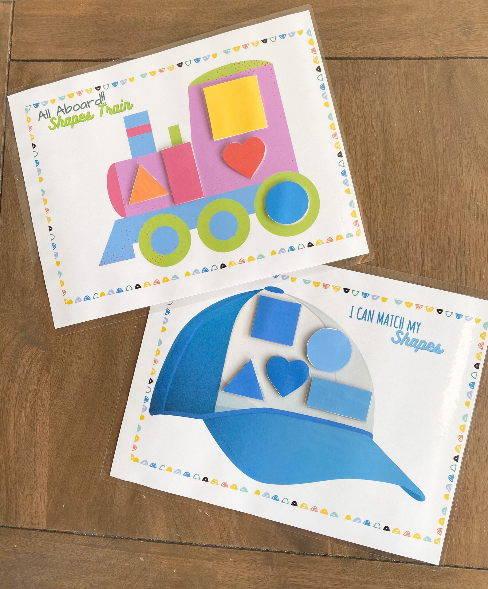 Shape Matching Activity Printable Busy Binder Toddler - Etsy