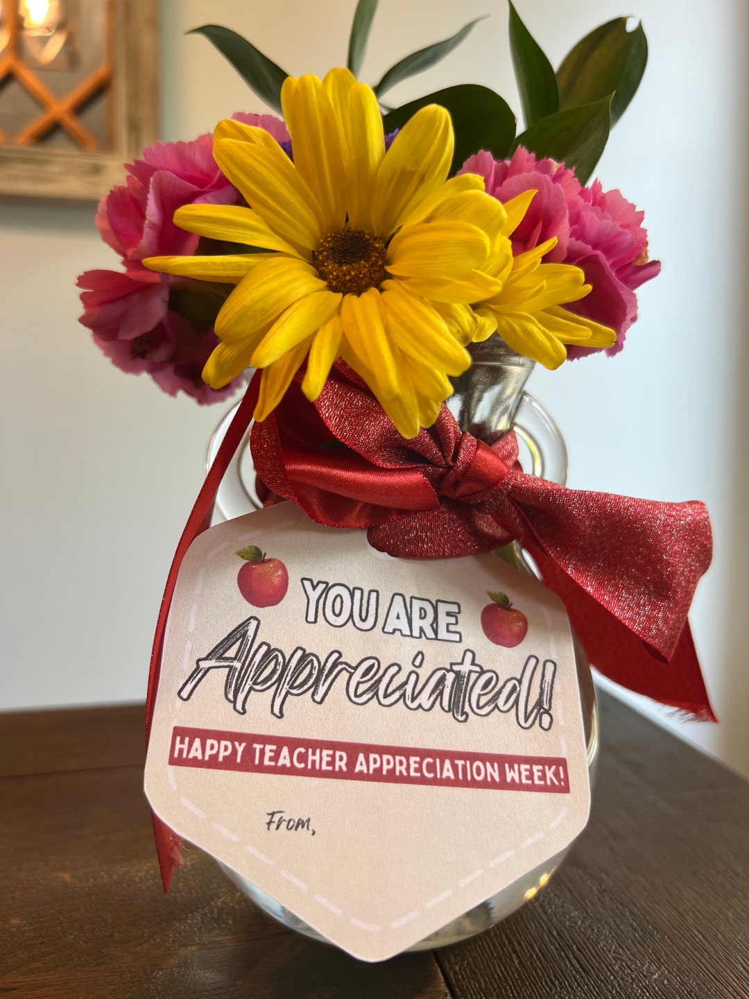 Teacher Appreciated Week Gift Tag, Teacher Gift Label, Teacher ...