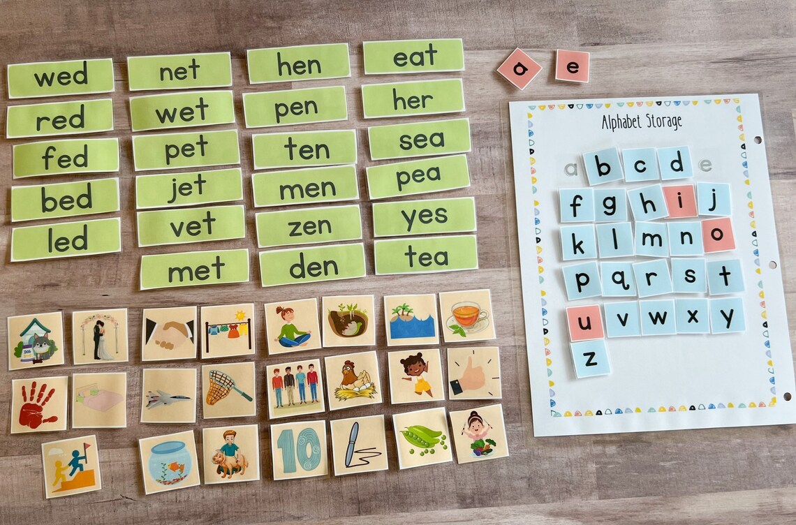 CVC Phonics Printable Kids Word Game Learning to Read - Etsy