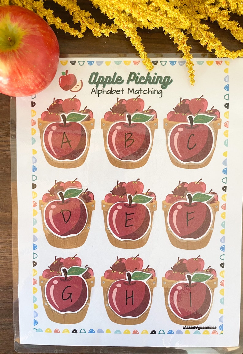 Alphabet Apple Picking Fall Busy Binder Printable Preschool | Etsy