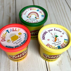 Personalized Easter Play-doh Tag, Play Dough Easter Gift Label, School ...