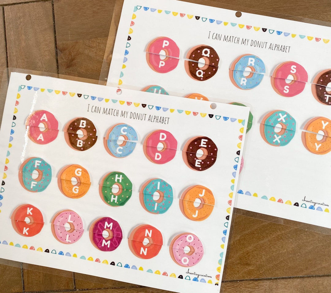 Alphabet Printable Activity, Preschool Letter Matching, Donut Theme ...