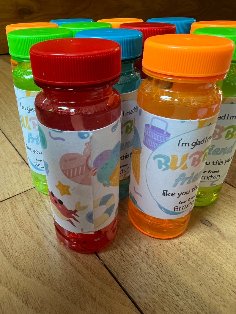 Bubbles End of School Year Gift Tag Printable, Bubbles Class Party ...