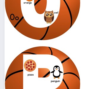 Basketball Alphabet, Daycare Letter Wall, Preschool Decor, Toddler ...