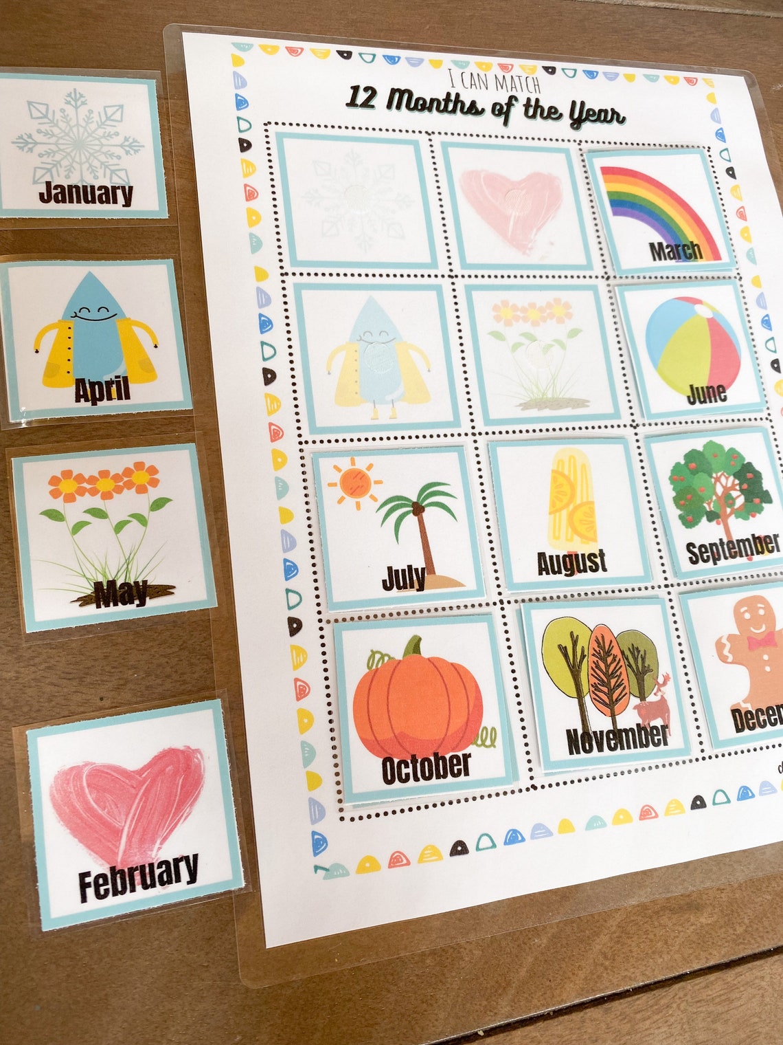12 Months of the Year Toddler Months Organizer Preschool at - Etsy