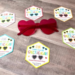 Personalized Spectacular Sunglasses Valentine's Day Tag, Valentine Gift ...