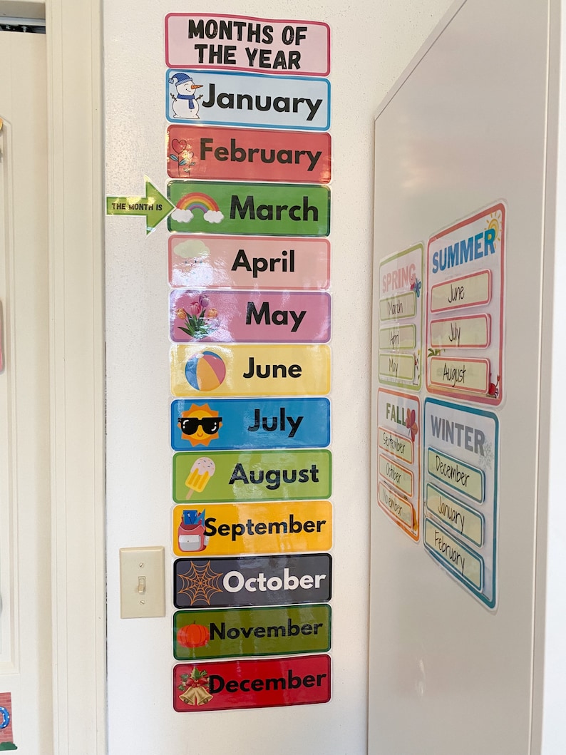 Months of the Year, Seasons of the Year, Teaching the Months, Learning ...